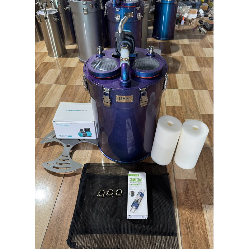 Pvc barrel filter with integrated auxiliary filter, integrated barrel ...