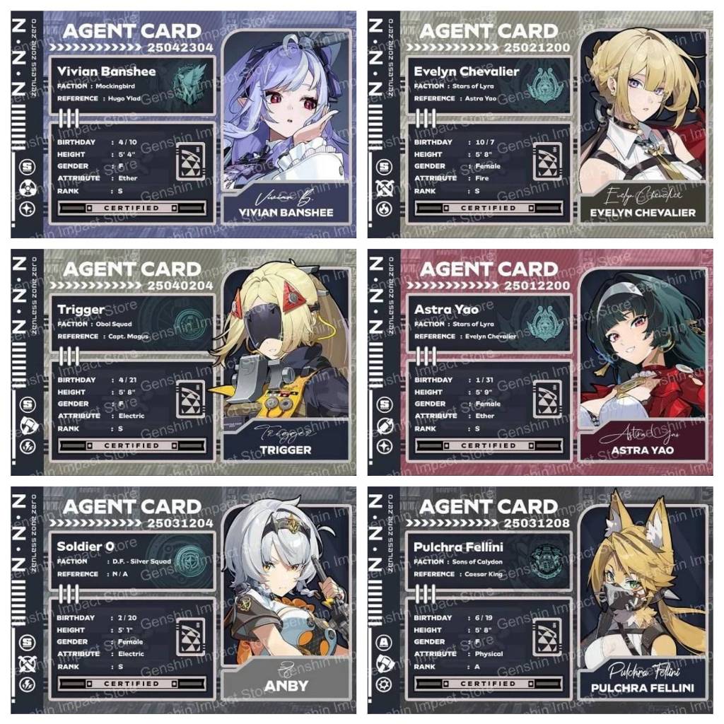 Zenless Zone Zero business card ID card photo | Shopee Malaysia