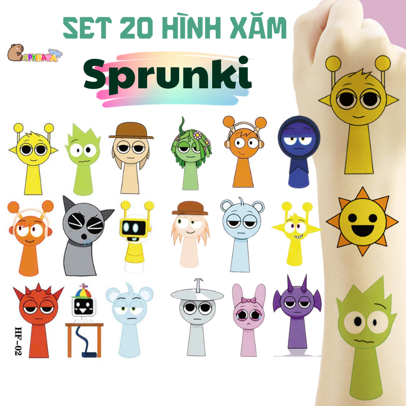 Super Cute Spunki Temporary Tattoo Set for Children, Random Tattoo Set ...