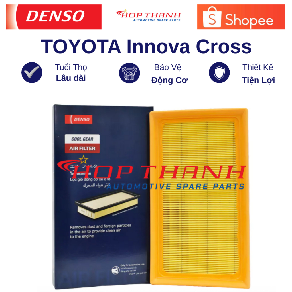 TOYOTA Innova Cross engine air filter from 2023-Present, genuine DENSO ...