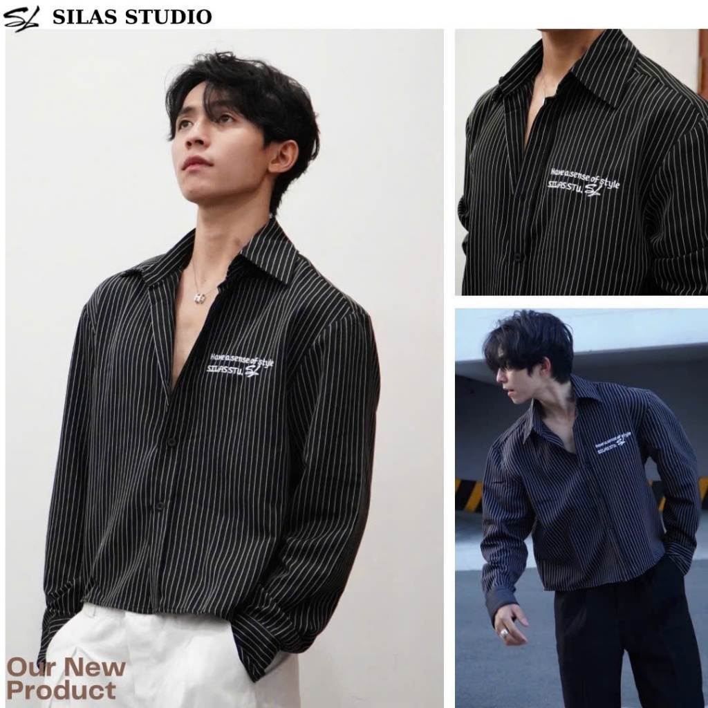 (New Arrival) SILAS Striped Boxy Crop Top Shirt Version 2 Men's Cotton ...