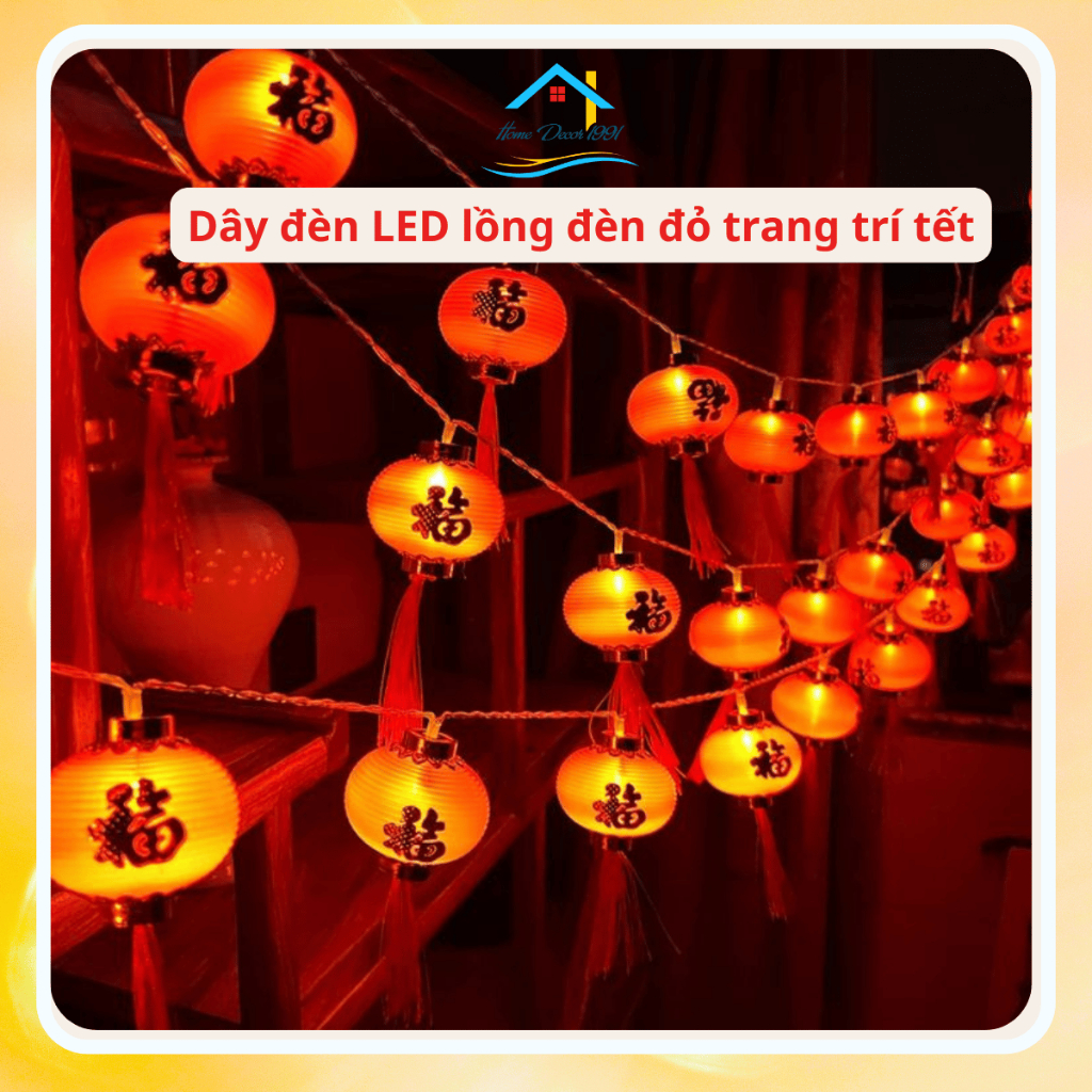Red lantern led string for decoration CNY, wedding, event, super bright ...