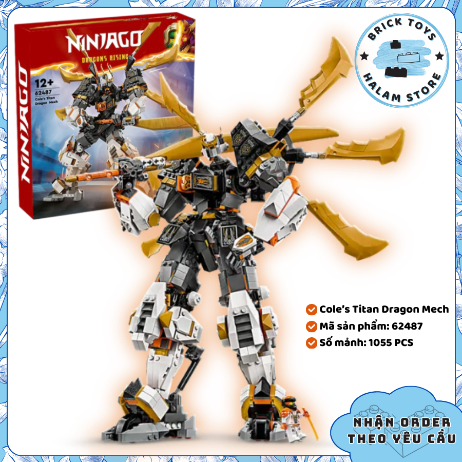 Ninjago Dragons Rising Cole Titan Mech assembly toy code 62487 - Cole ...