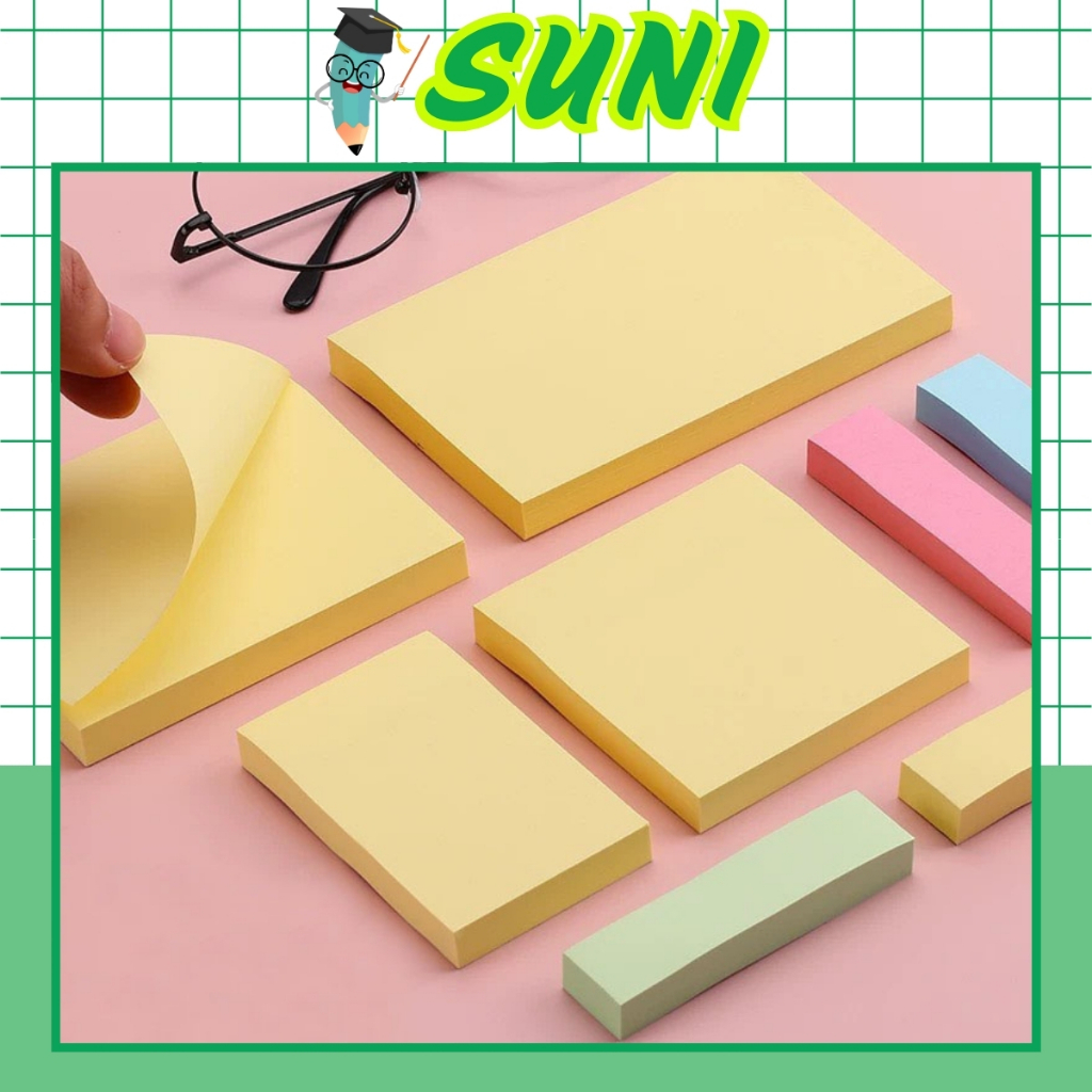 Set of 100 Sheets of Paper Size 127x76mm Note Markers, Square Memo Pads ...
