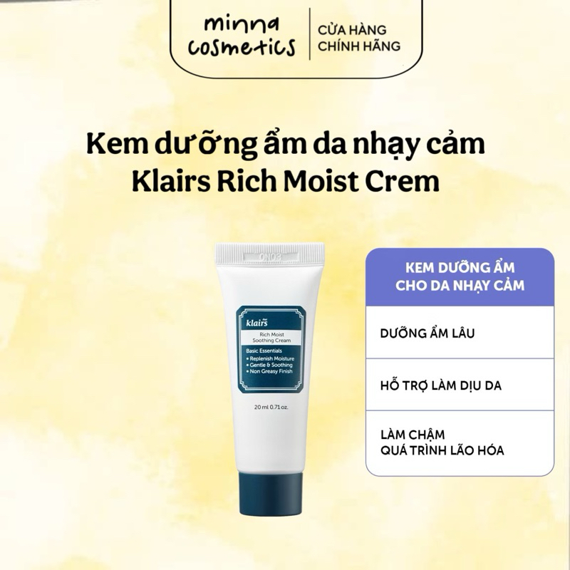 [KLAIRS] KLAIRS RICH MOIST SOOTHING CREAM 80ml | Shopee Malaysia