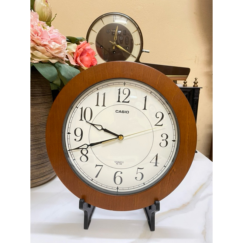 Casio wall clock - Natural wood material - Casio brand of durability ...
