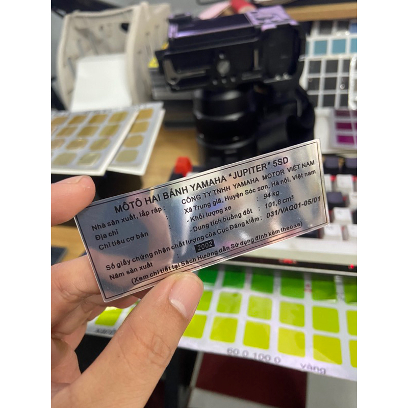 Specification stamps, Jupiter production year stamps of all generations ...