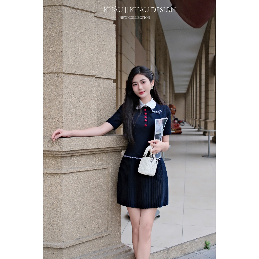 Luxury short dress designed with red chrysanthemum charcoal green ...