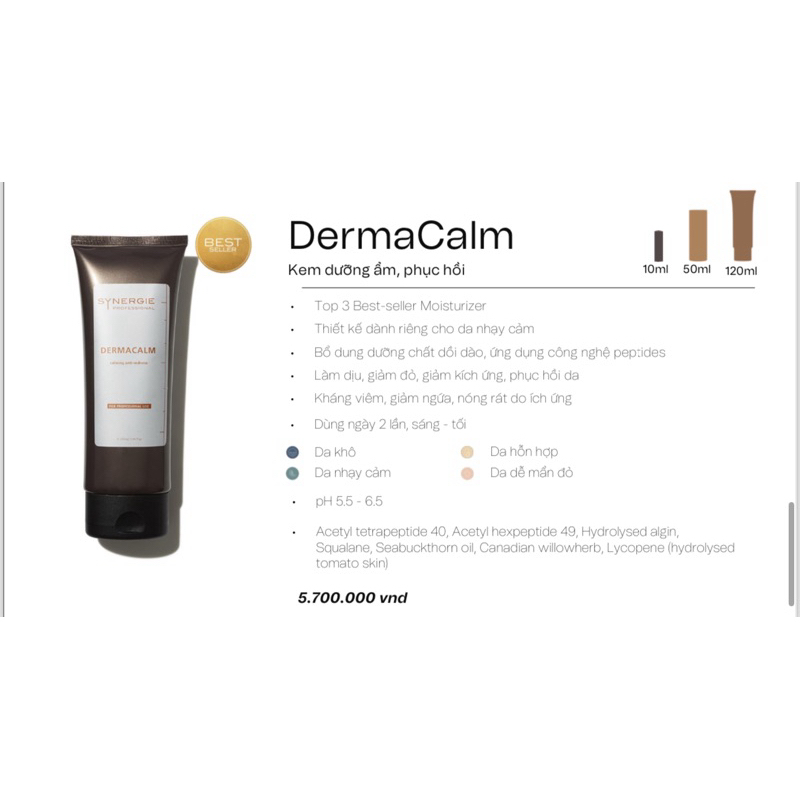 (DMN) Synergie - DermaCalm Moisturizing and restorative cream for ...