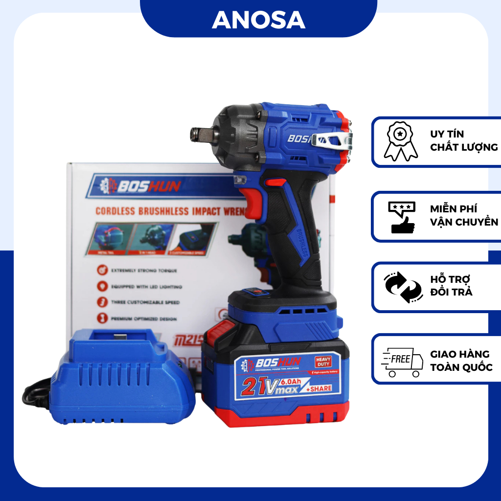BOSHUN BS-IW400N Battery Bolt Tightening Machine, 400Nm, Brushless, 2 ...