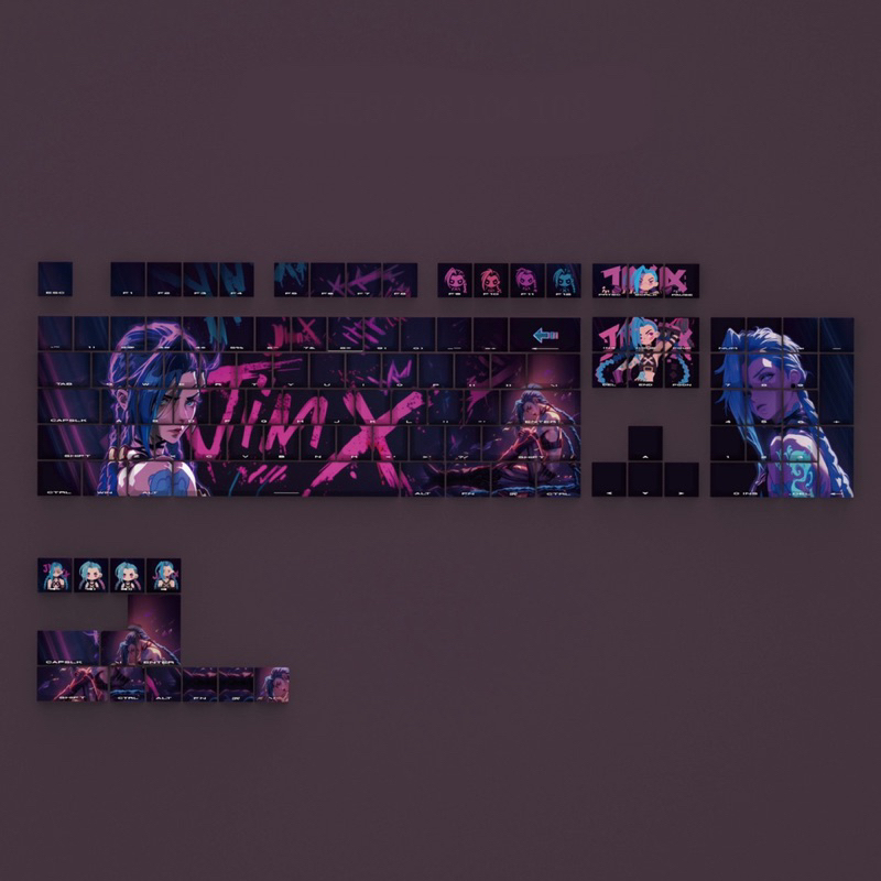 Keycap Set Jinx | PBT Double Shot | In Dey-Sub | Keycap Custom ...