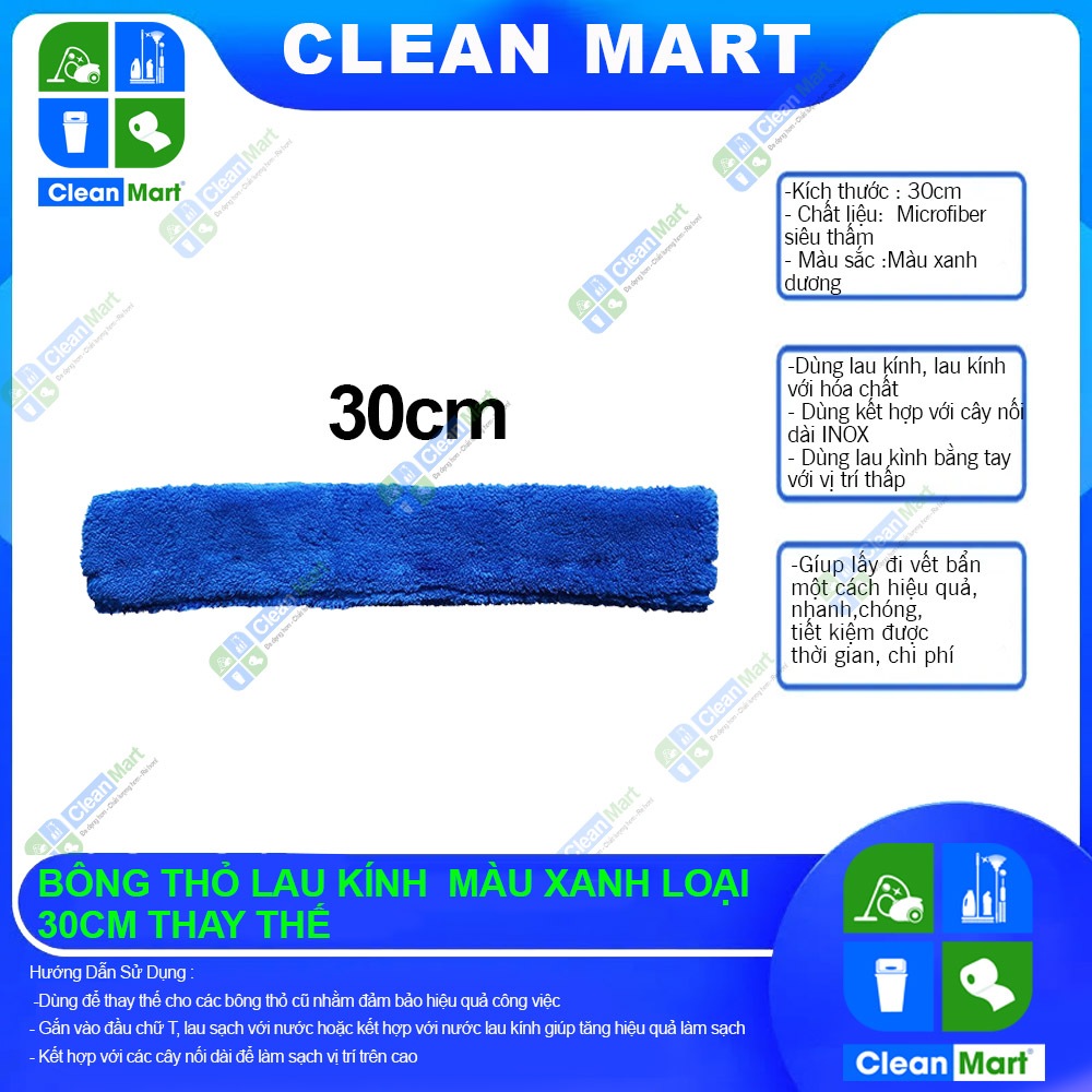 Replacement Super CLEAN Blue Microfiber Rabbit Earrings 30cm - CLEAN ...