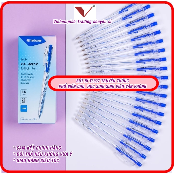 Combo of 5 Thien Long Ballpoint Pens TL-027 | Shopee Malaysia