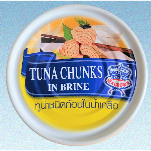 SEA CROWN ++ round box / BLUE 140g ++ Tuna in SALT WATER / THAILAND ...
