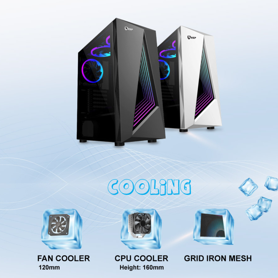 (ATX) VSP Gaming KA33 Computer Case - (ATX) LED RGB | Shopee Malaysia
