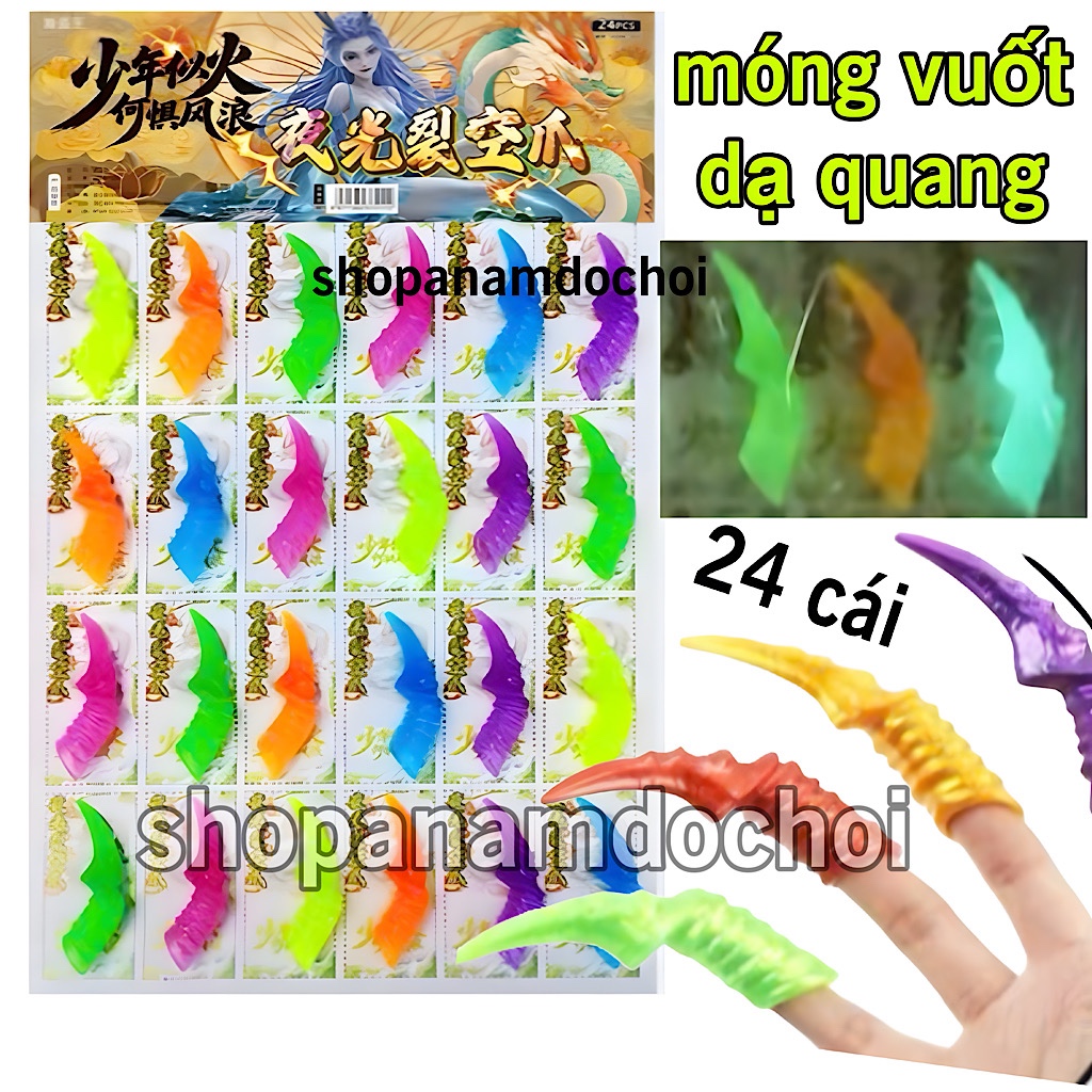 Cover of 24 luminous claws, fake nails | Shopee Malaysia