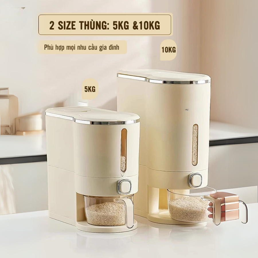 Smart rice container automatically picks up rice, absorbs moisture well ...