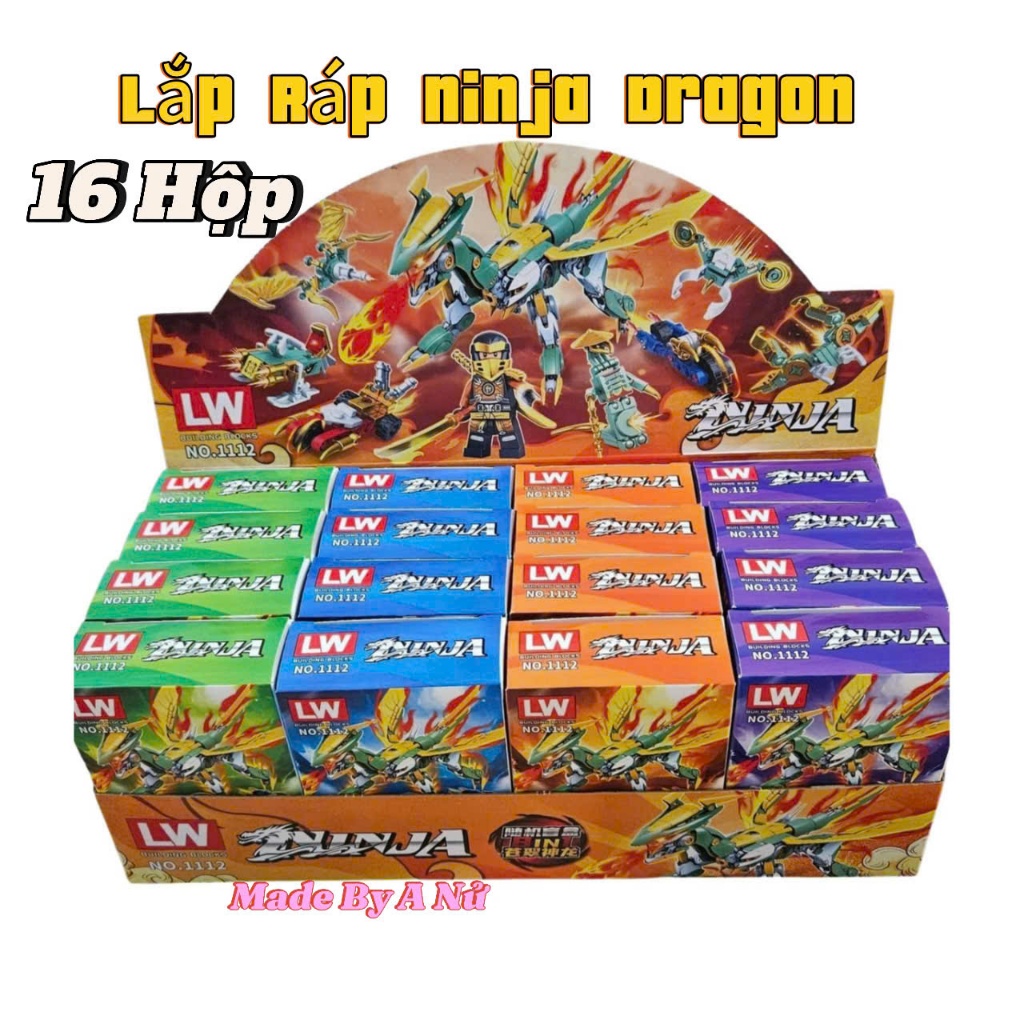 Tray of 16 NinjaGo Dragon Assembly Boxes New Model Ninja Dragon ...