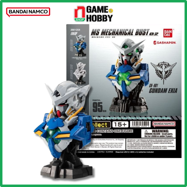 GASHAPON MS MECHANICAL BUST 02 GUNDAM EXIA BLIND BOX GENUINE BANDAI ...