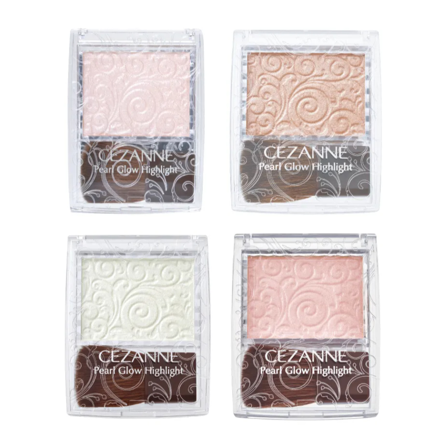 Cezanne Pearl Glow Highlight Powder Box with brush 2.4g - Japan ...