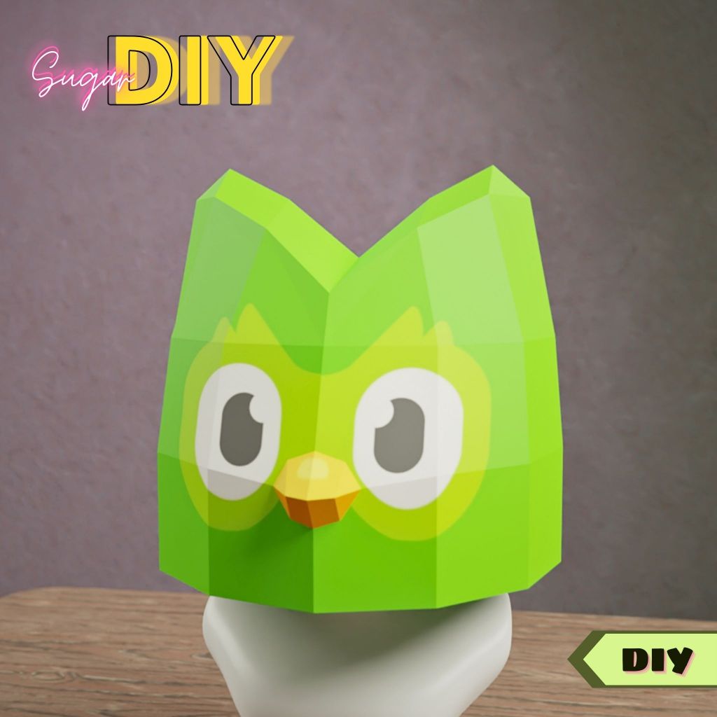 Duolingo mask - Colored DIY mask paper model | Shopee Malaysia