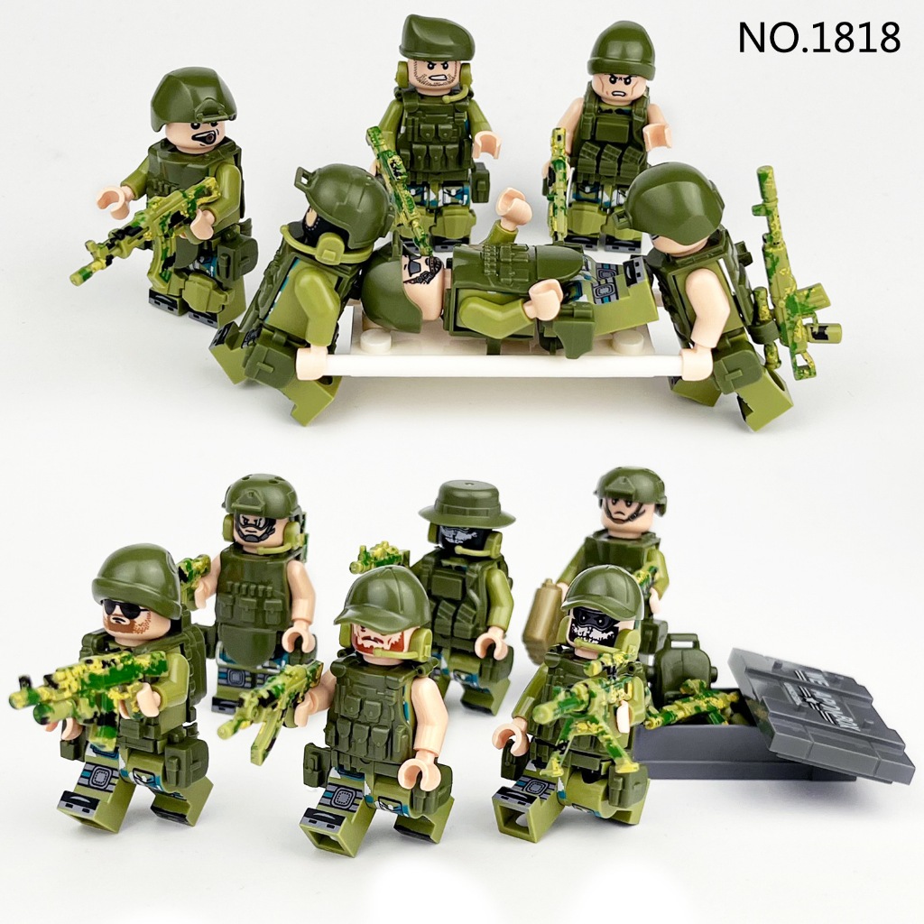 M15 Assembling toy mini figures Swat army Guerrilla in the forest ...
