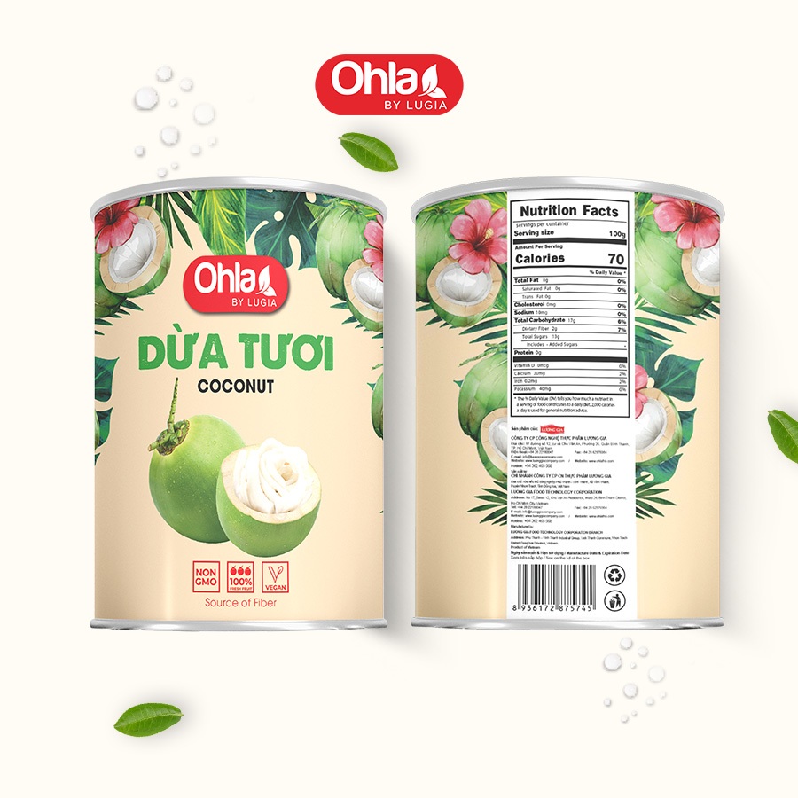 Ohla canned fresh fruit 950g - Fresh Coconut | Shopee Malaysia