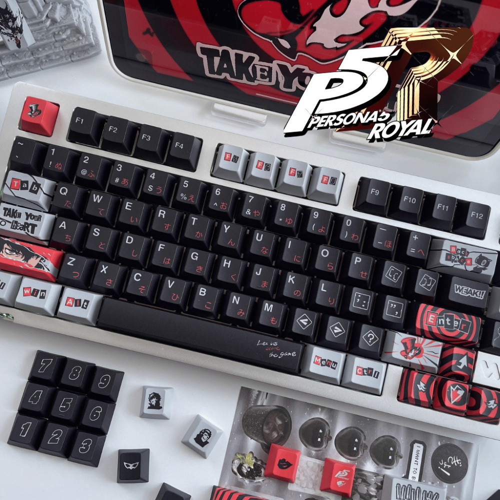 Persona 5 Royal – Japanese bilingual red and black anime keycap set 142 ...