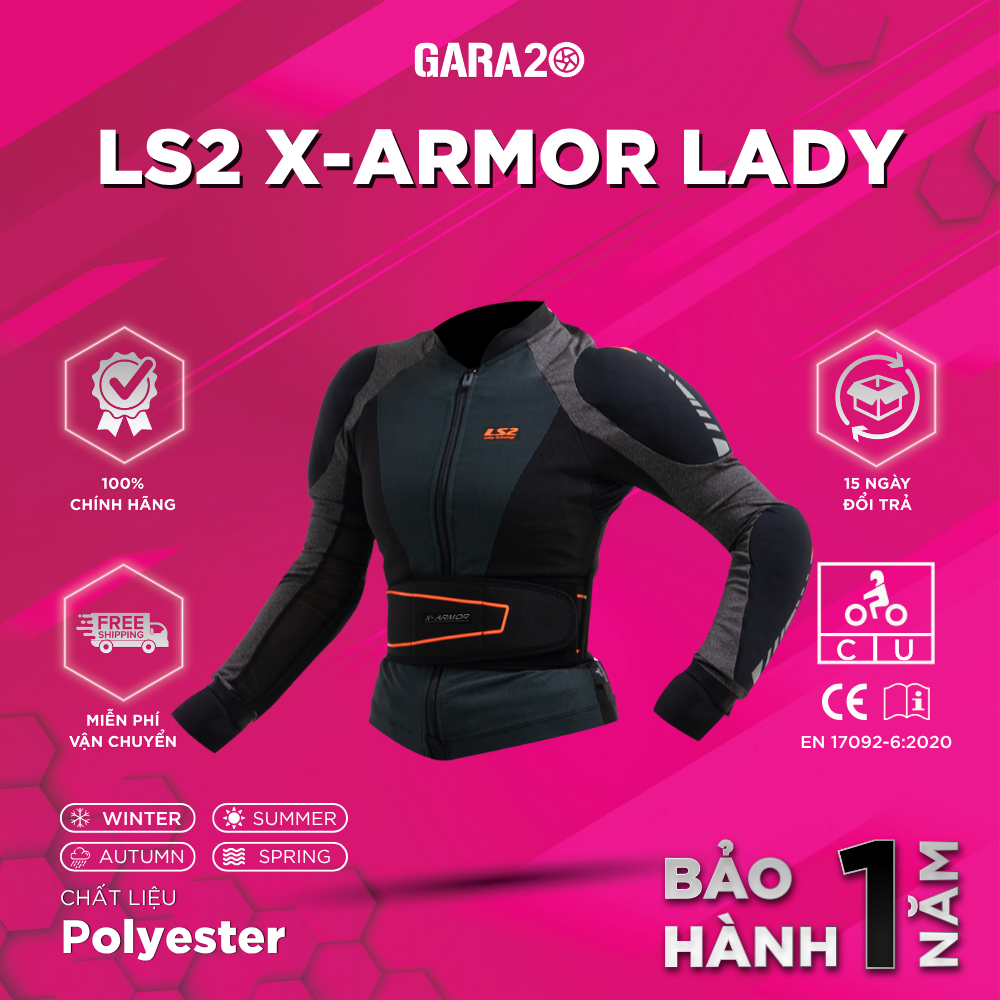 LS2 X-Armor Lady Women's Underwear Protective Jacket with Standard C Safety Armor for PKL ...