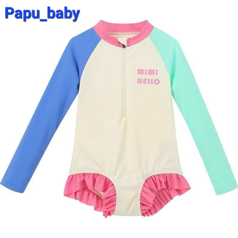 Papu_baby BO48 girls' Bikini 10-28kg with Wiwi letter pattern, girls ...