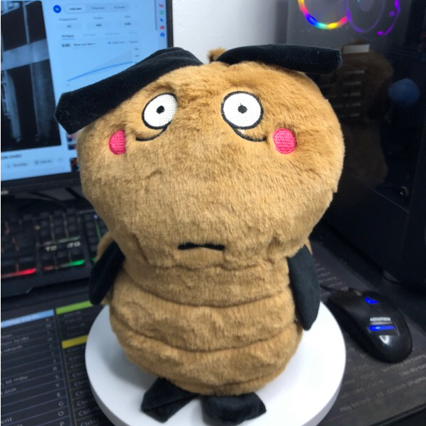 Cockroach-shaped teddy bear, cute teddy bear for children 40cm | Shopee ...
