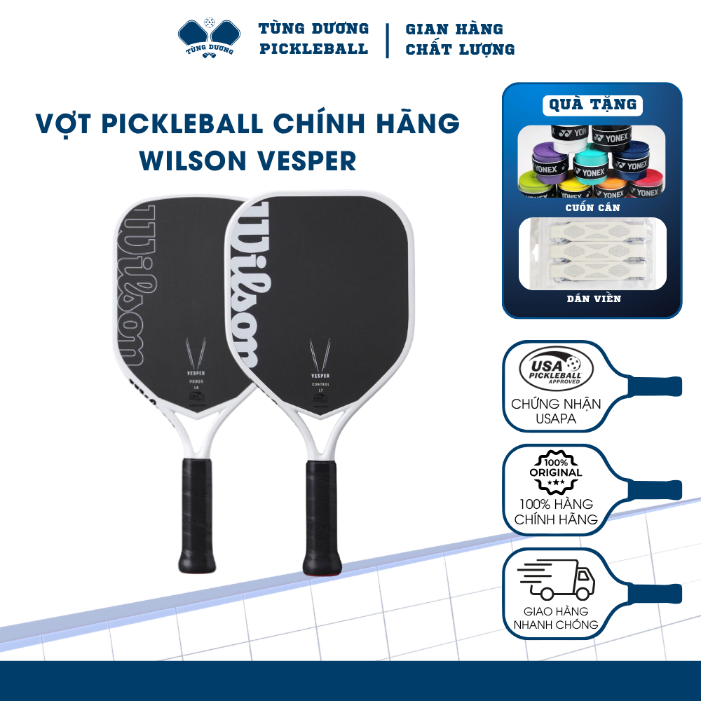 Wilson Vesper Control & Power Pickleball Racket – New Model 2025, Swirl ...