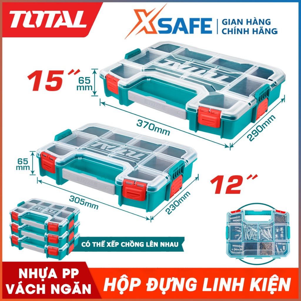 TOTAL 12 inch - 15 inch plastic parts storage box made of PP plastic ...