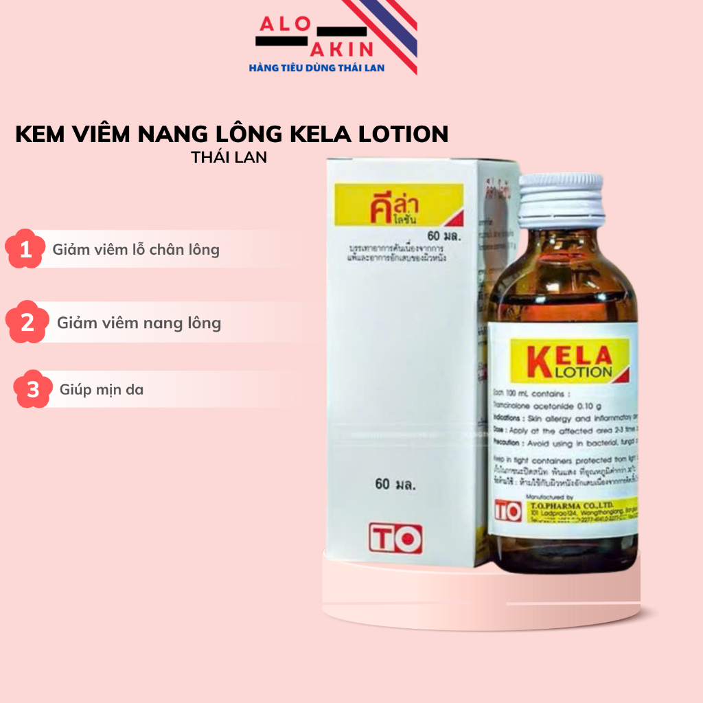 Kela Lotion from Thailand is used for skin with folliculitis and ...