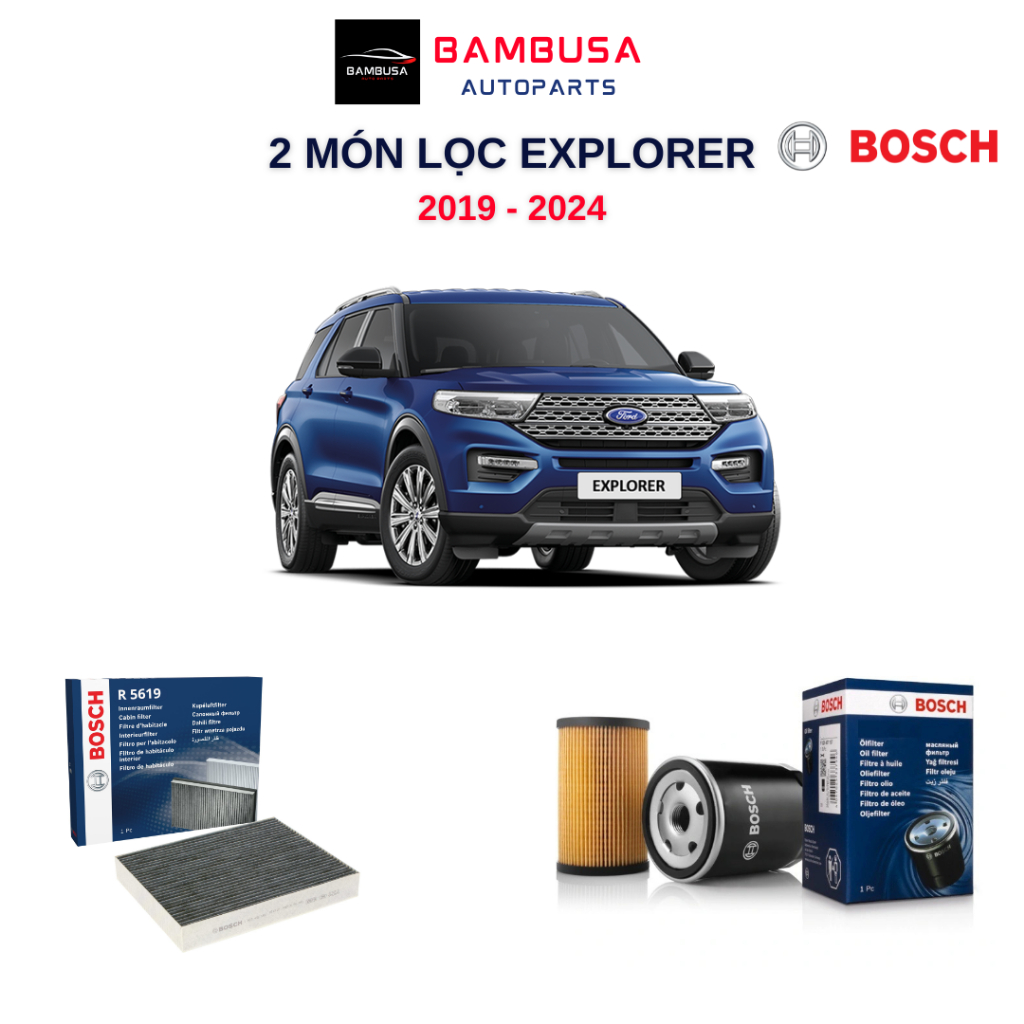 Genuine Bosch oil filter, air conditioner filter for FORD EXPLORER 2.3 ...