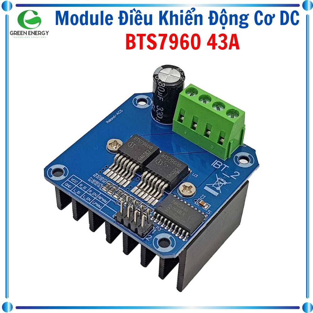 DC Motor Control Module BTS7960 43A High-Power Motor Driver (1 Motor ...