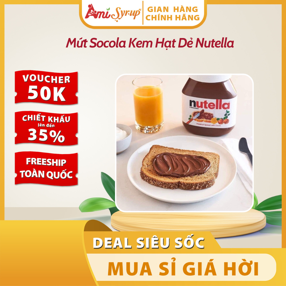 Nutella Hazelnut Cream Chocolate Jam Spread with Bread and Cake Filling ...