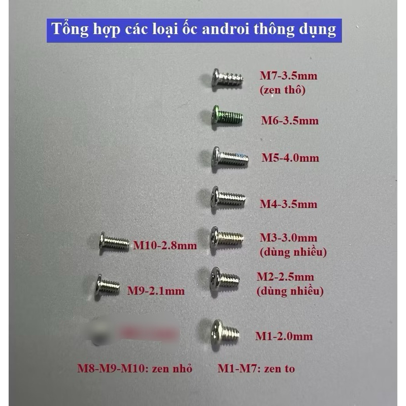 Common Android screws with codes as shown (Bag of 100) | Shopee Malaysia