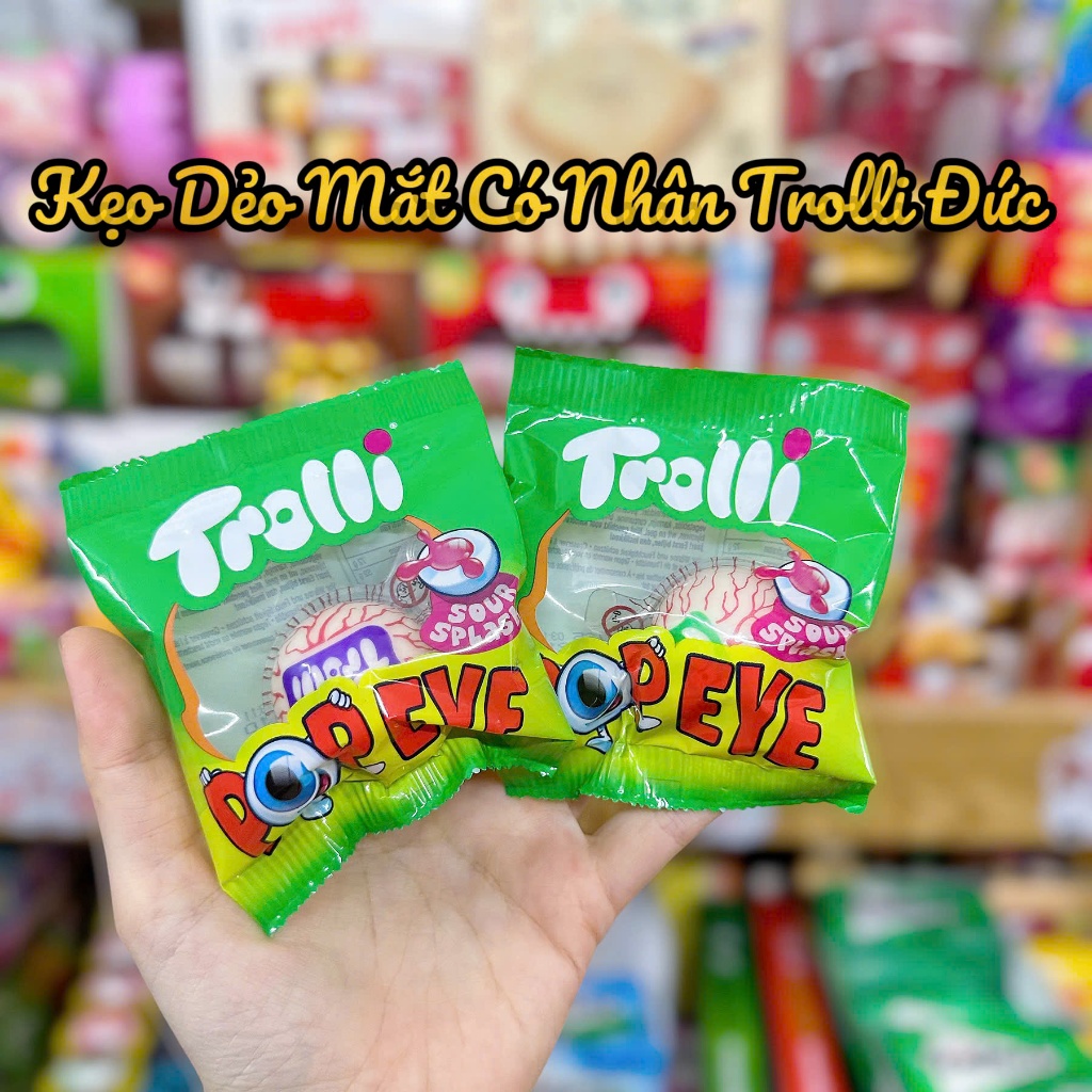GENUINE TROLLI GERMAN EYE Gummy Candy WITH GERMAN TROLLI STRAWBERRY ...
