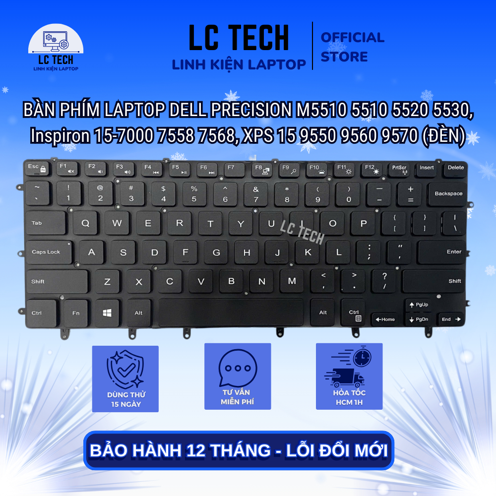 Dell Precision M5510 5510 5520 5530 Laptop Keyboard, Dell XPS 15-9550 ...