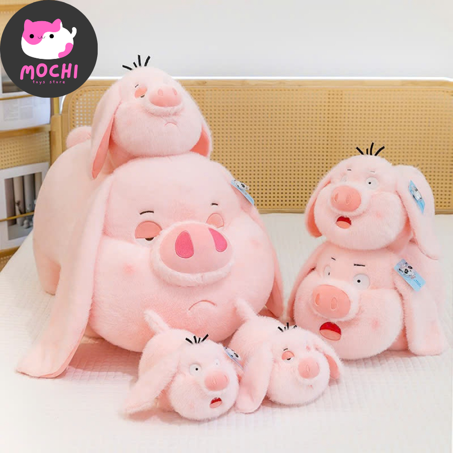 Super cute Flying Pig Pink Pig teddy bear, very cute huged pig | Shopee ...