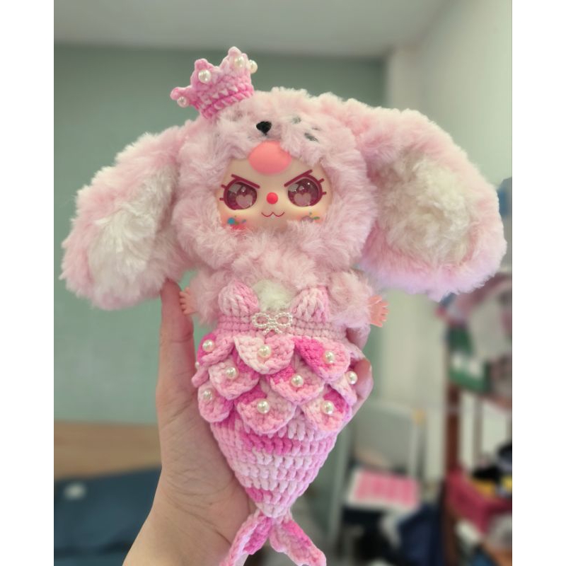 Handmade babythree/labubu mermaid Set (clothes only sold without cuffs ...