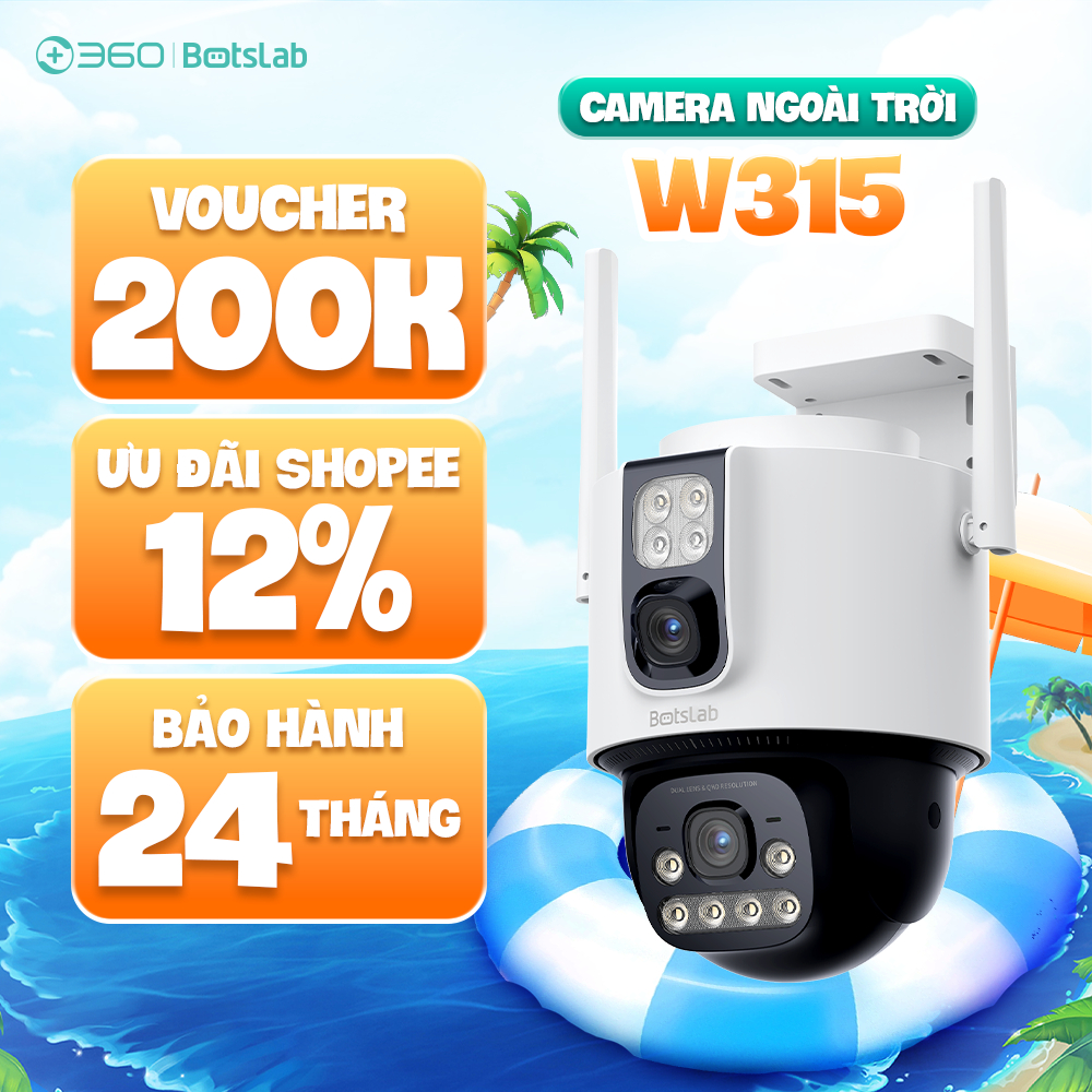 BOTSLAB W315 Wide Angle Binocular Outdoor Camera and 360 Rotating Zoom ...
