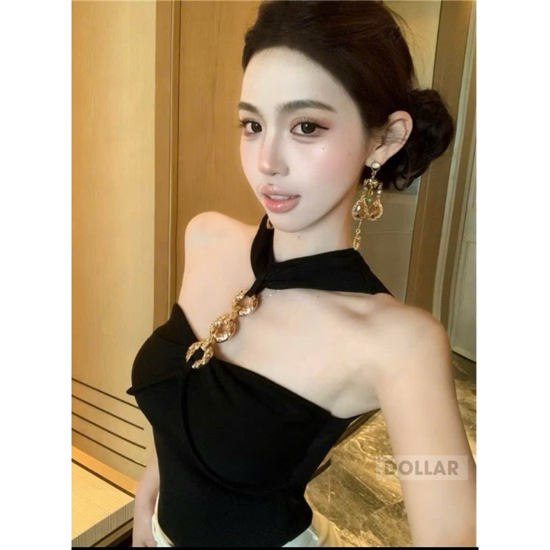 The camisole with the chest tag is so sexy | Shopee Malaysia