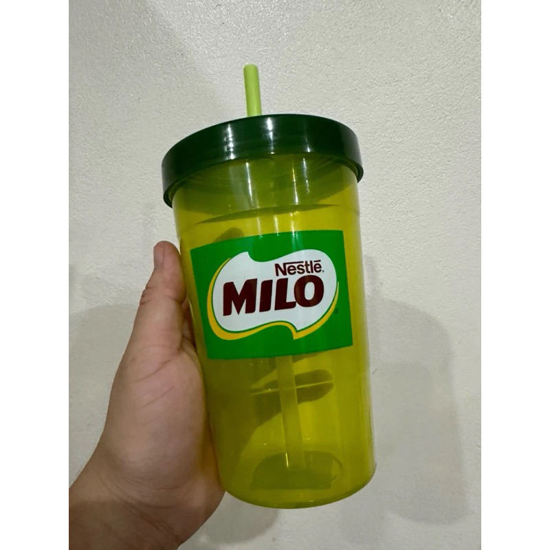 Plastic milo cup with straw 750 ml | Shopee Malaysia