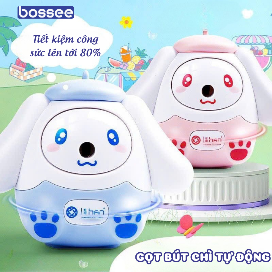 Cinnamoroll Automatic Rotating Pencil Sharpener, Hand Crank Pencil ...