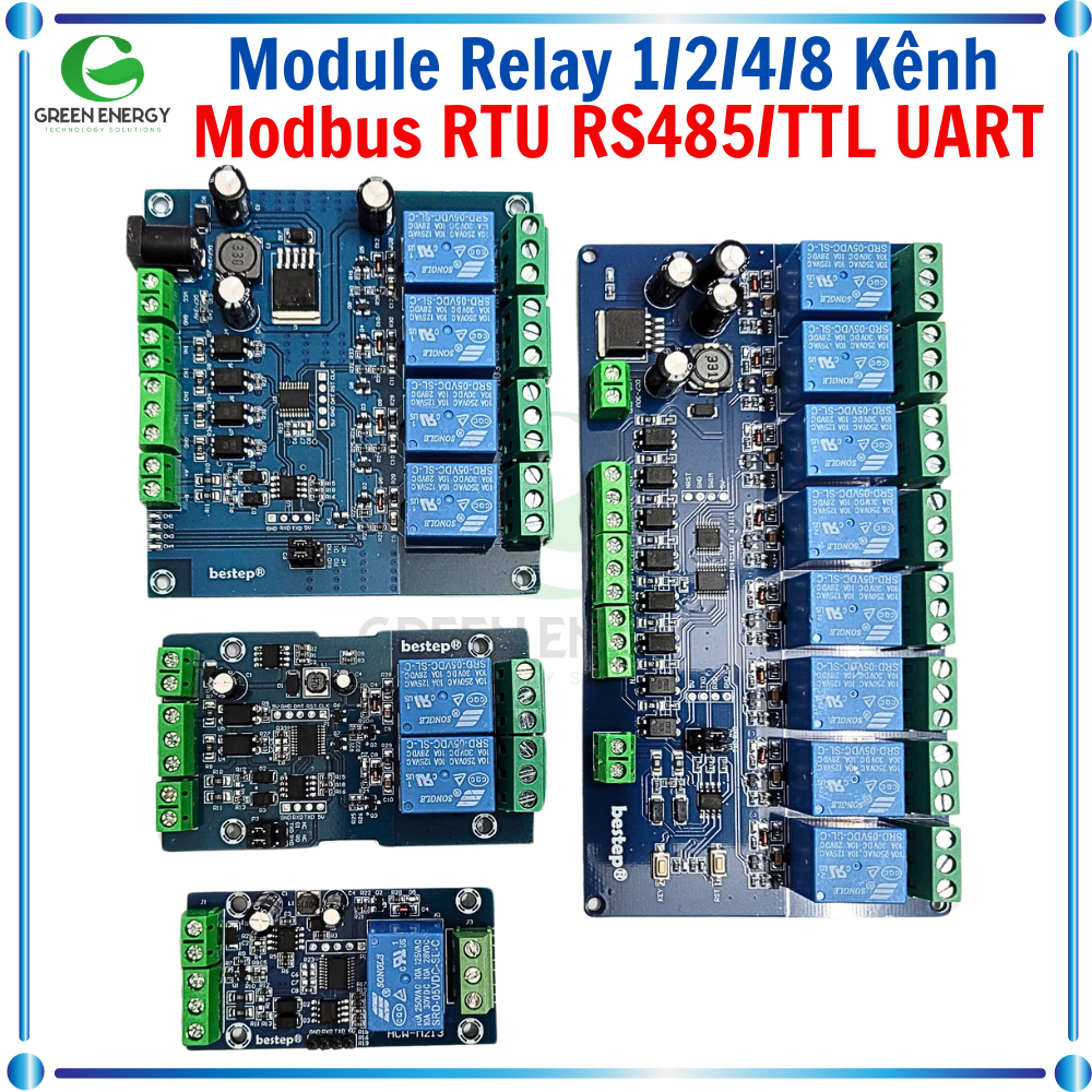 Relay Module 1/2/4/8 Channel Modbus RTU RS485/TTL UART Interface ...