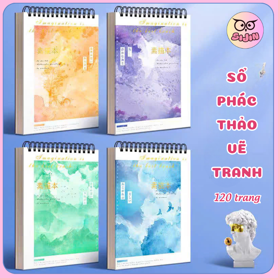 XO A4 16K Art Sketchbook, 120 Page Drawing Book with Spring Spine 160 ...