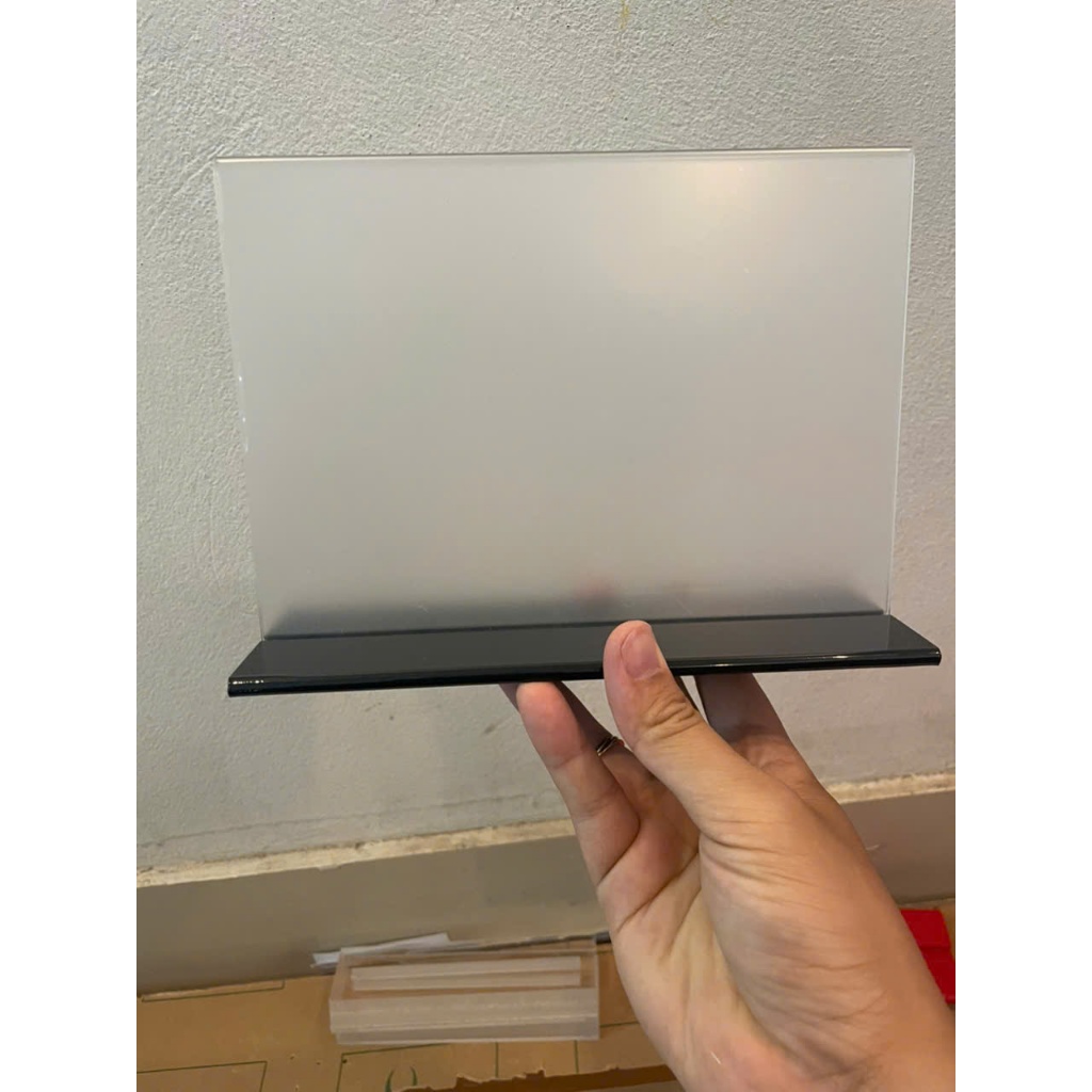 Horizontal Mica Menu, T-shaped Mica tabletop Menu Standee, size A5, A6 ...
