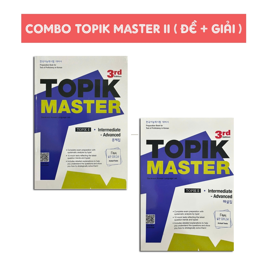 Book - TOPIK Master II Test Set Combo - New 2023 Edition - TOPIK Master ...